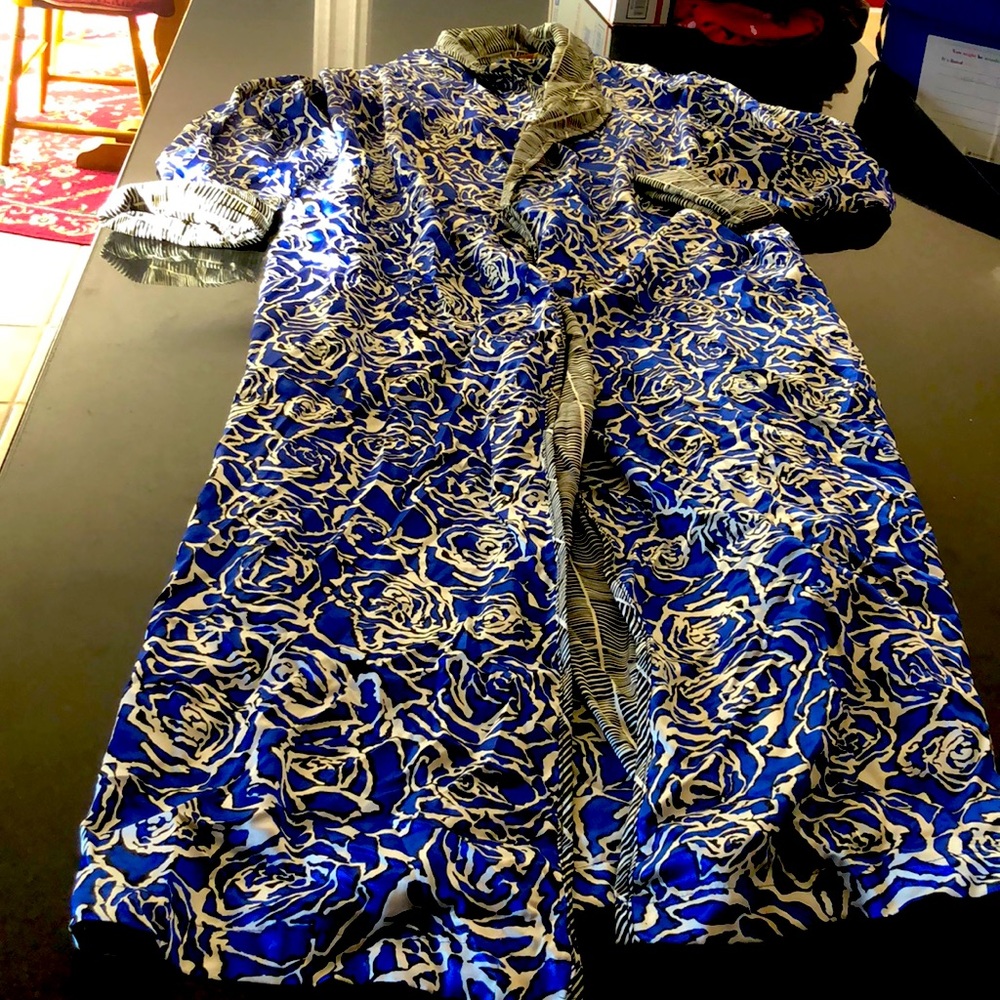 Victoria’s Secret Robe From 1980s Blue And White And … - Gem